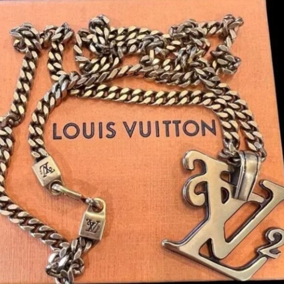 Louis Vuitton | Jewelry | Louis Vuittonx Nigo Squared Logo Pendant ...